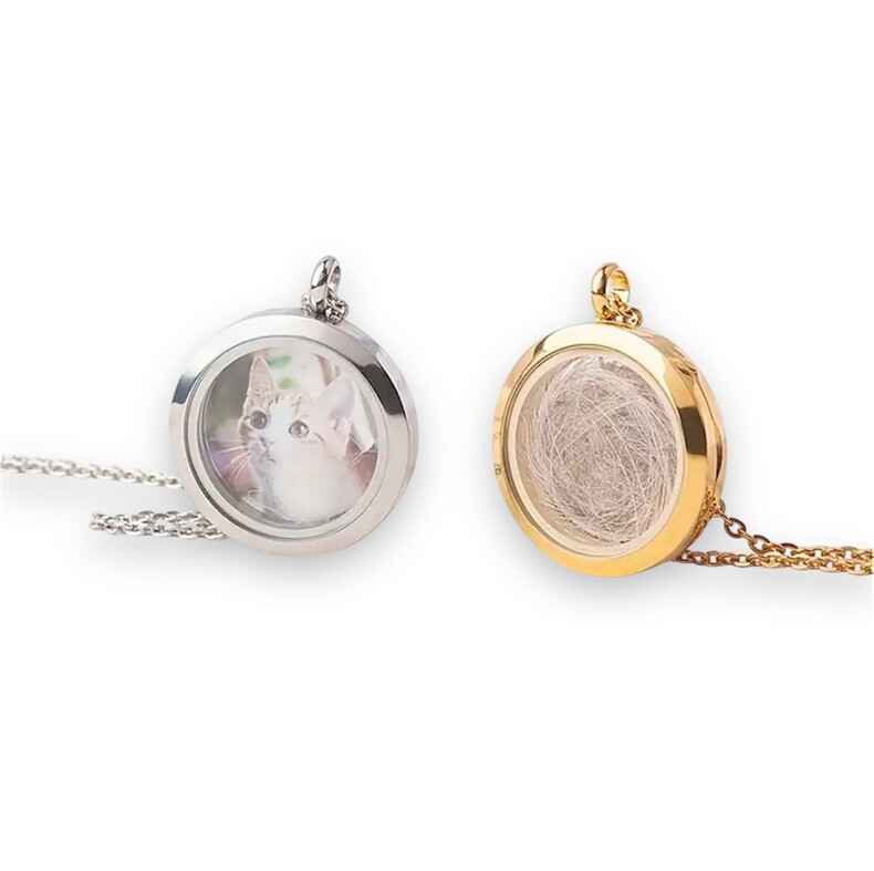 WHEEL OF LIFE - Round transparent urn chain, fillable with hair or ...